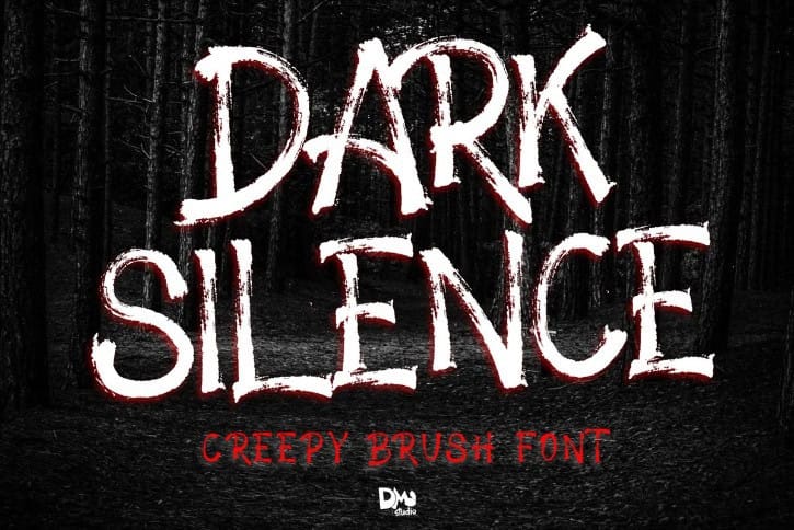 Dark Silence – Creepy Brush Font - DM Letter Studio
