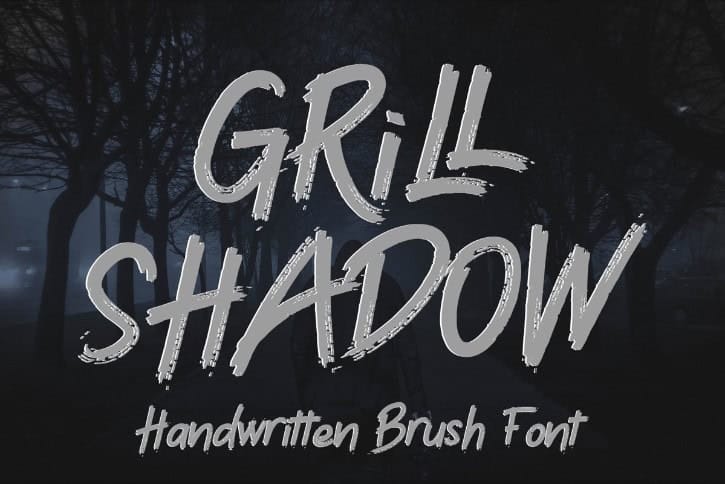 Grill Shadow – Brush Font - DM Letter Studio