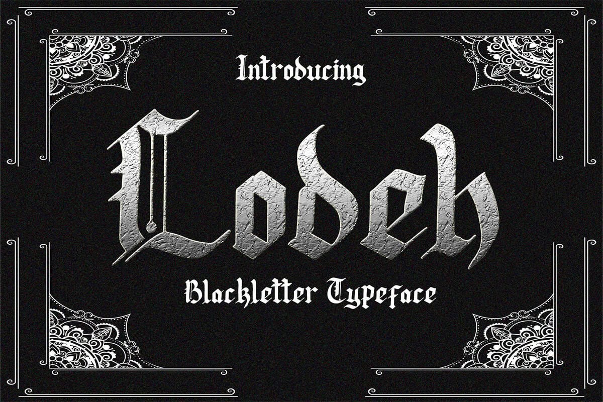 Lodeh – Black Letter Typeface - DM Letter Studio
