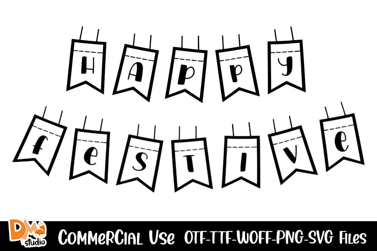 Happy Festive Font - DM Letter Studio