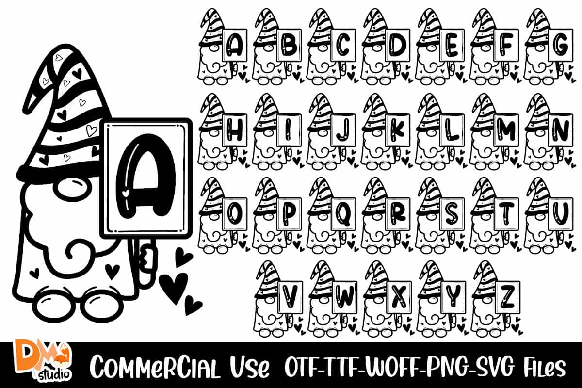 Monogram Lovers Gnome Font - DM Letter Studio