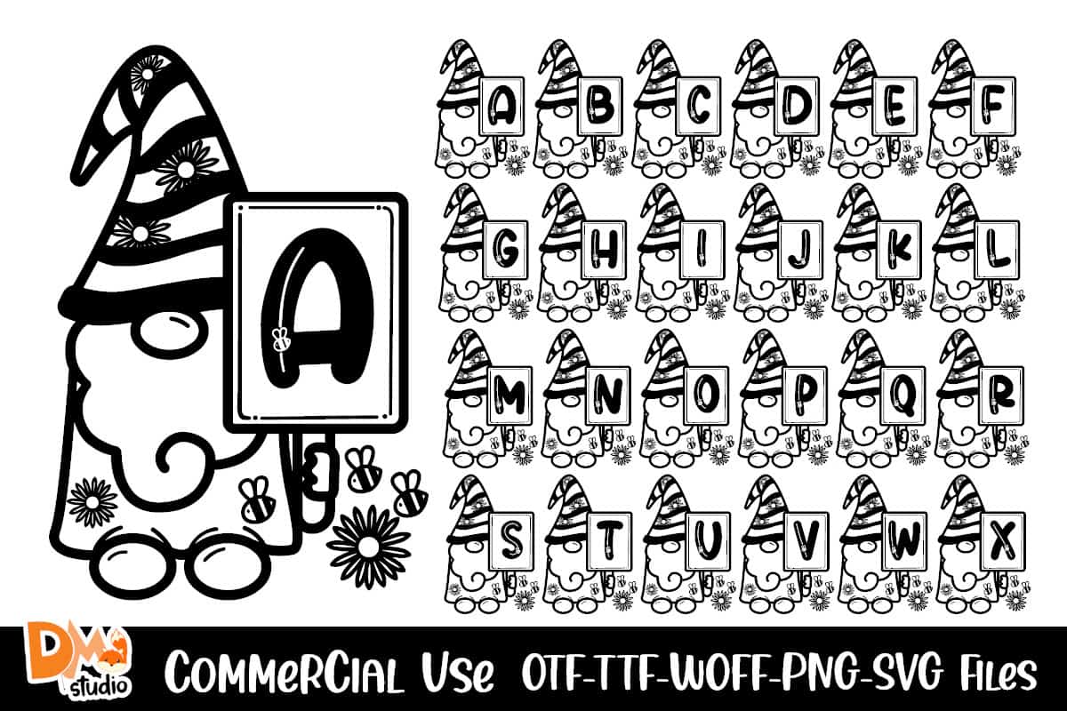 Monogram Spring Gnome Font - DM Letter Studio