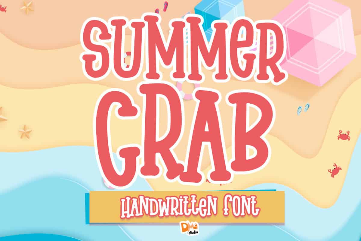 Summer Crab Font - DM Letter Studio