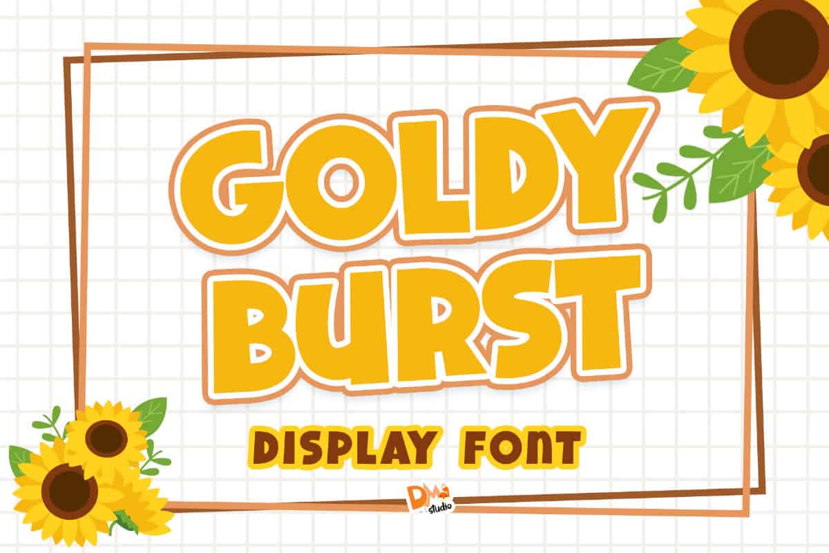 Goldy Burst Font - DM Letter Studio