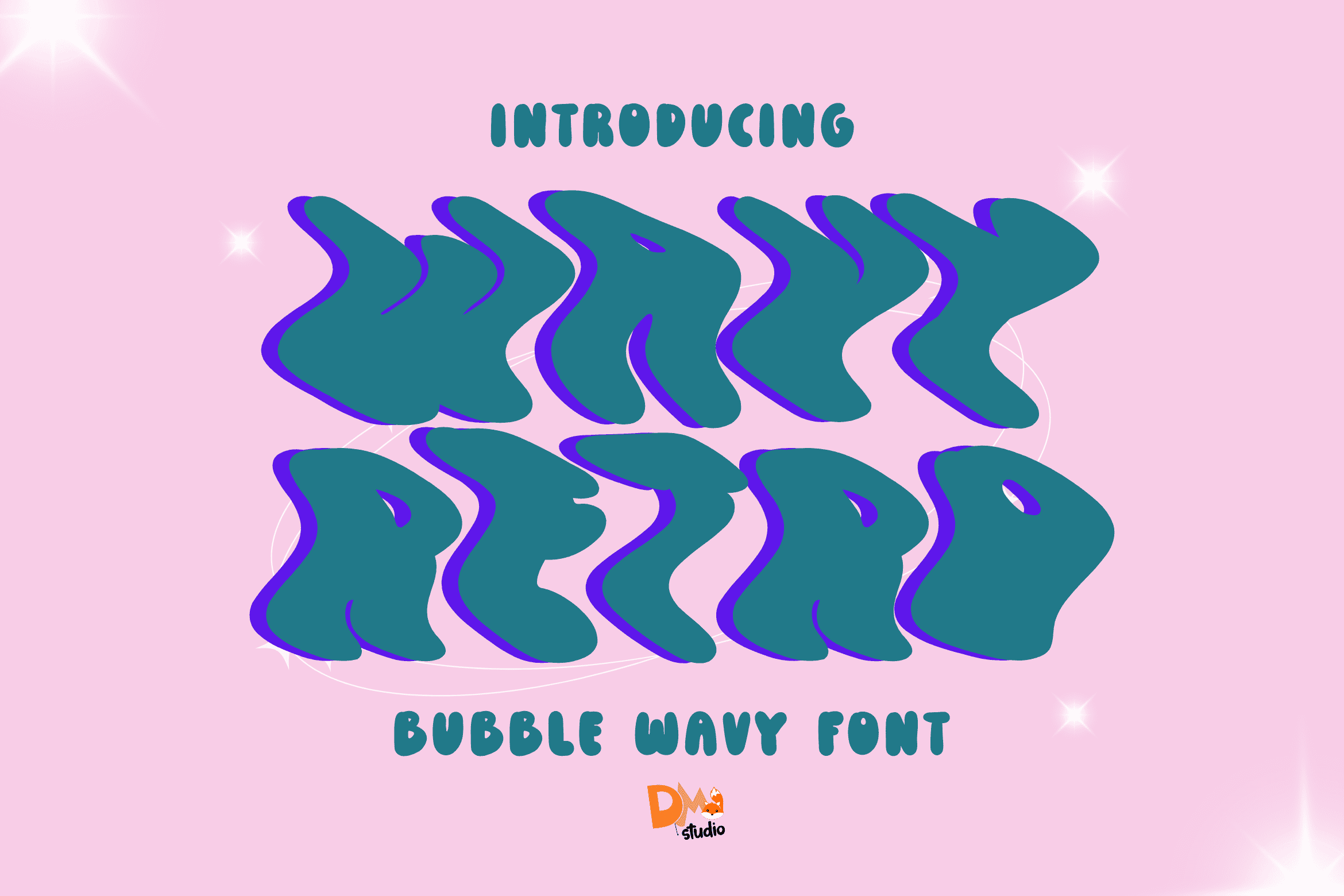 Wavy Retro Font - DM Letter Studio
