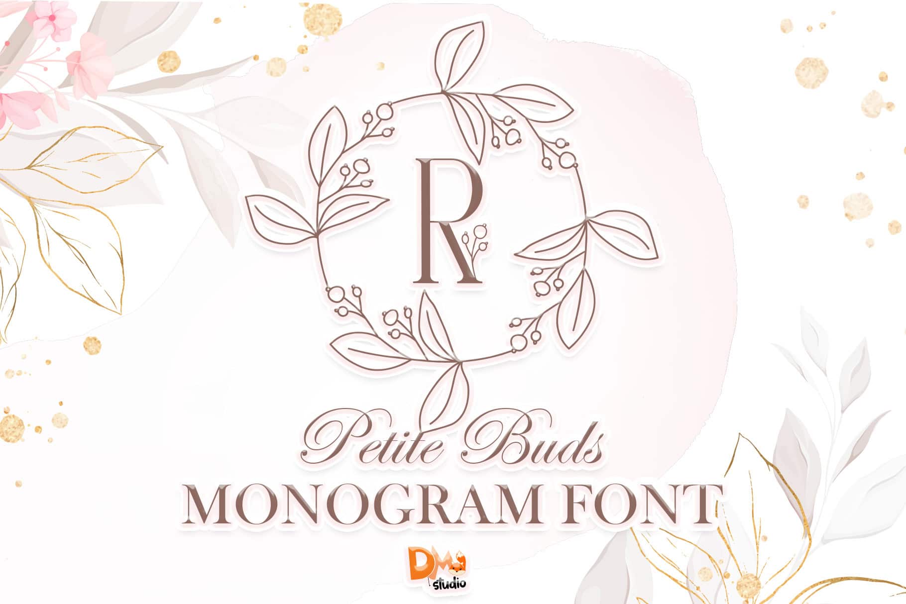 Petite Buds Monogram - DM Letter Studio