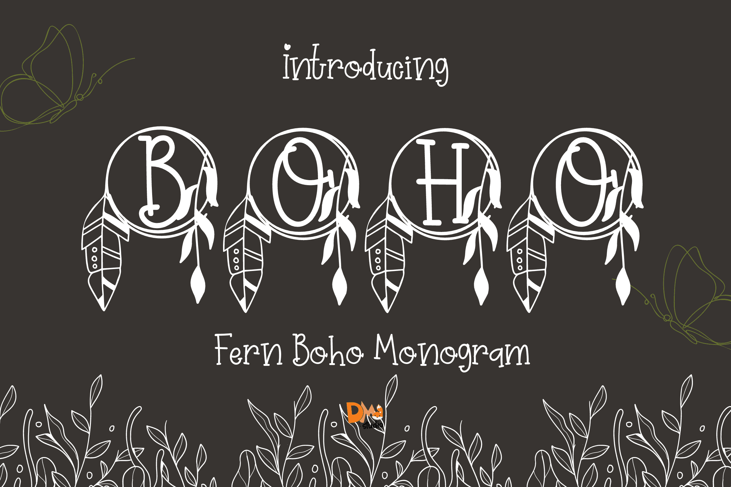 Fern Boho Monogram - DM Letter Studio