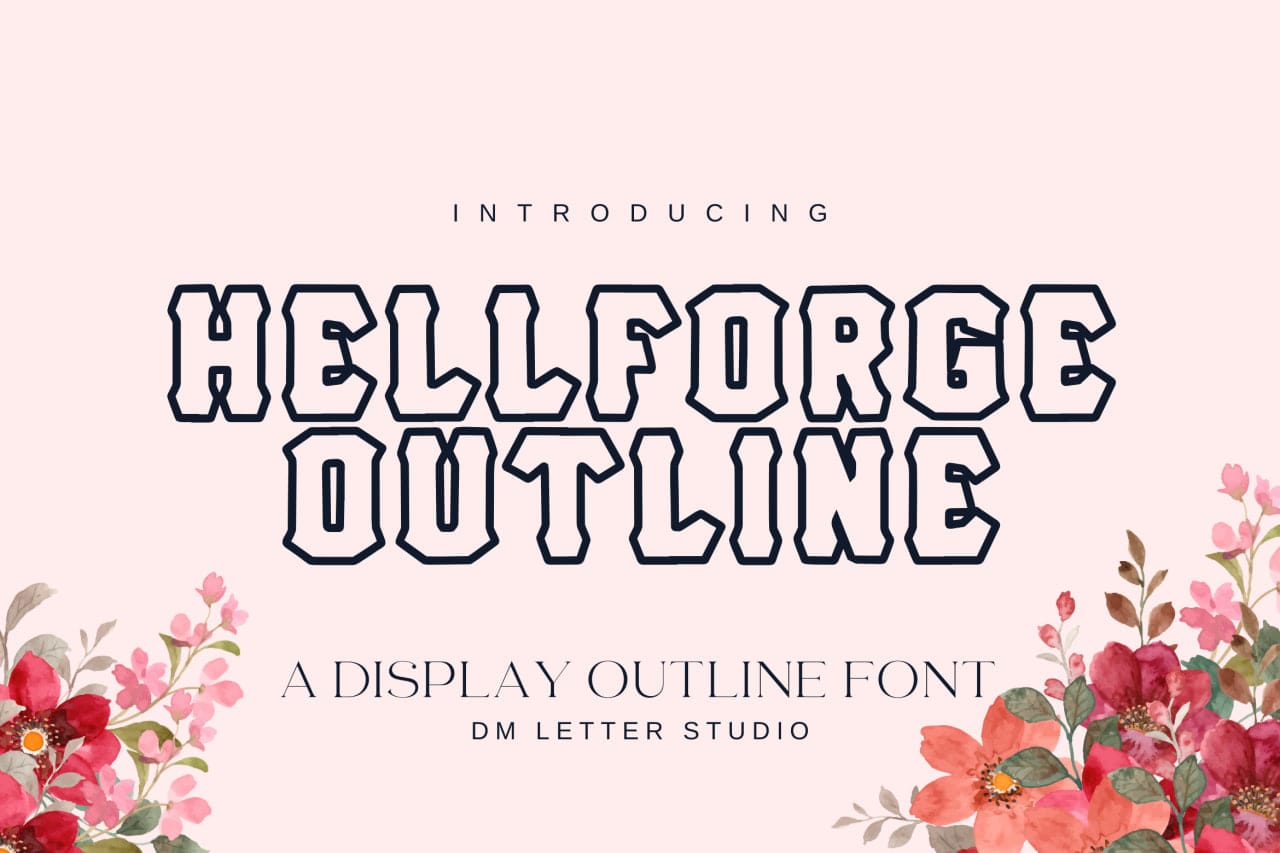 Hell Forge Outline Font - DM Letter Studio