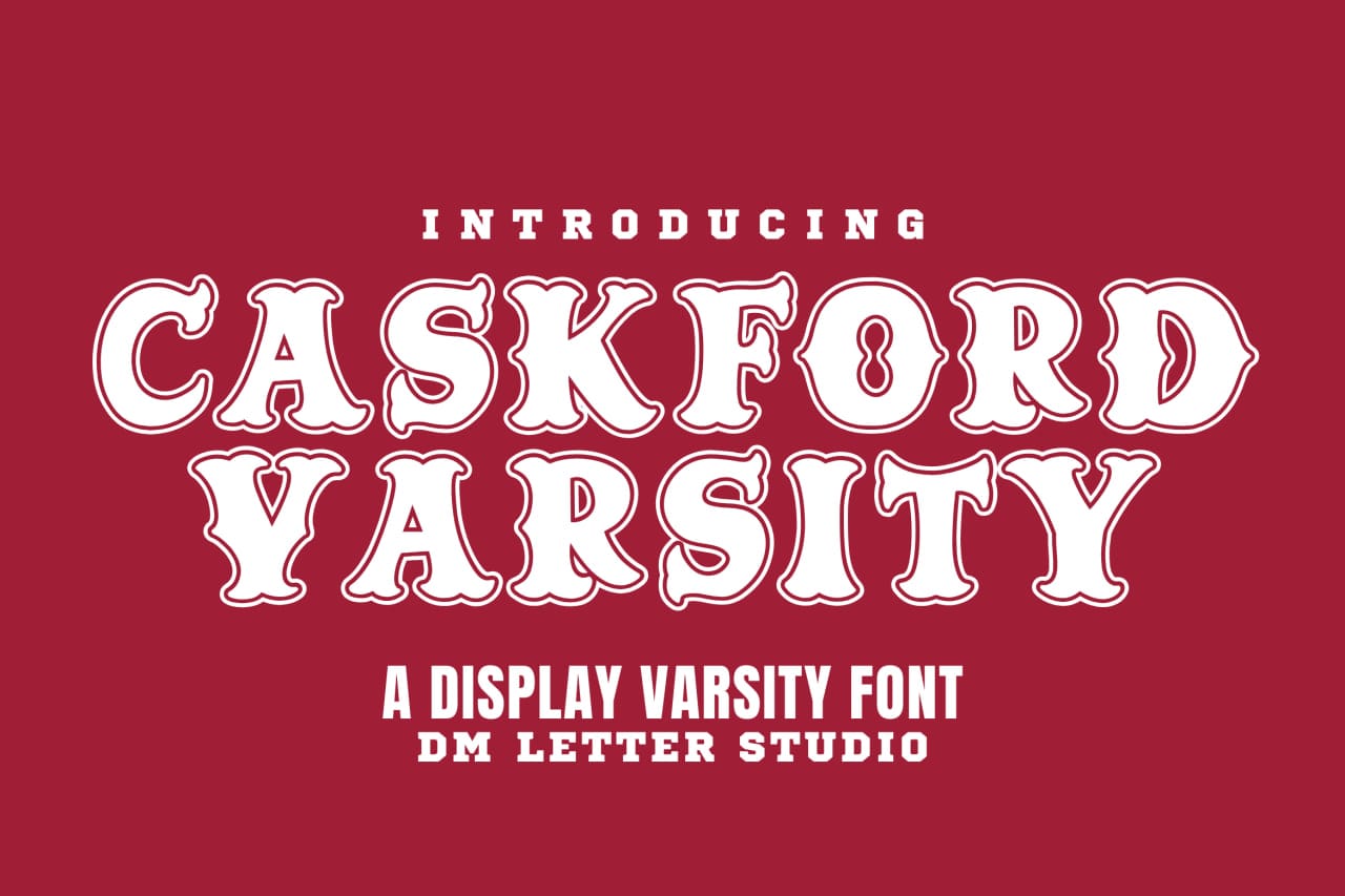 Caskford Varsity Font - DM Letter Studio