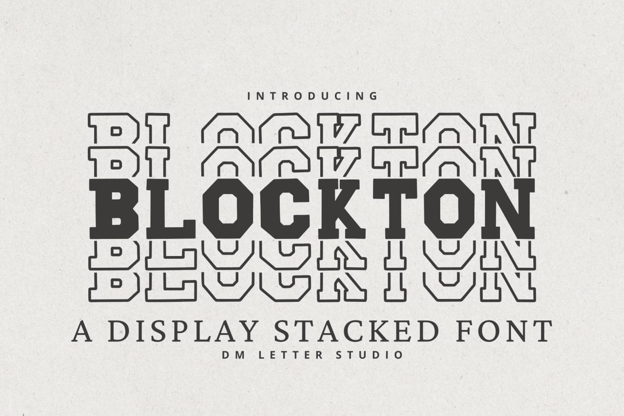 Blockton Stacked - DM Letter Studio